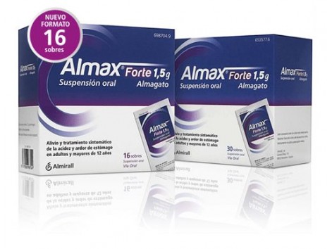 Almax Forte 1,5 gramos antiácido 16 sobres